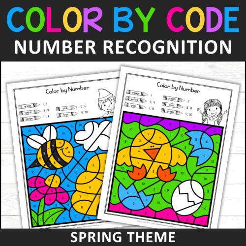 Free Printable Spring Color by Number Pages | Meaningful Homeschooling