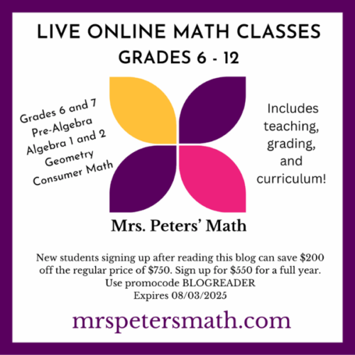 Live Online Math Classes for Grades 6-12 | Meaningful Homeschooling