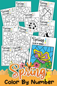 Free Printable Spring Color by Number Pages | Meaningful Homeschooling